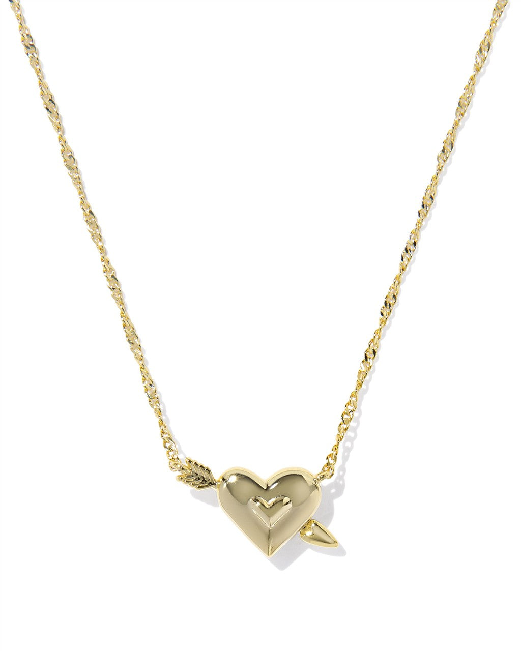ARI HEART ARROW SHORT PENDANT NECKLACE